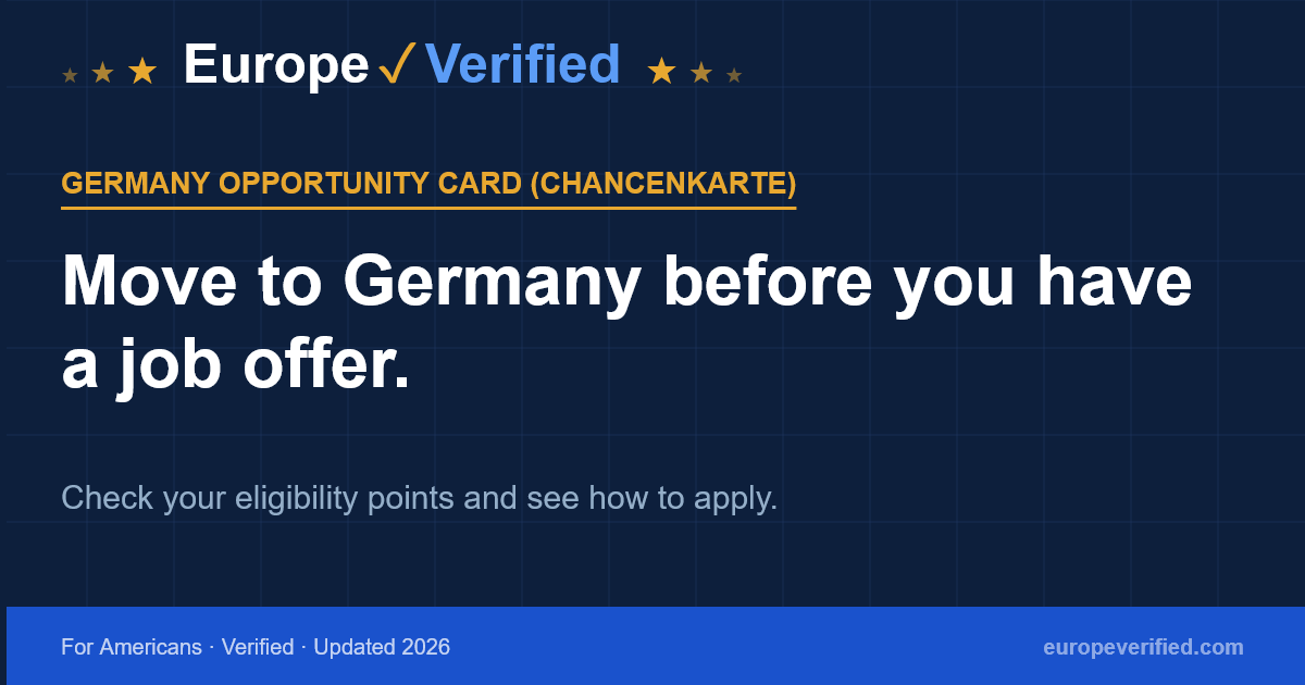 Germany Opportunity Card 2026: Eligibility & How to Apply